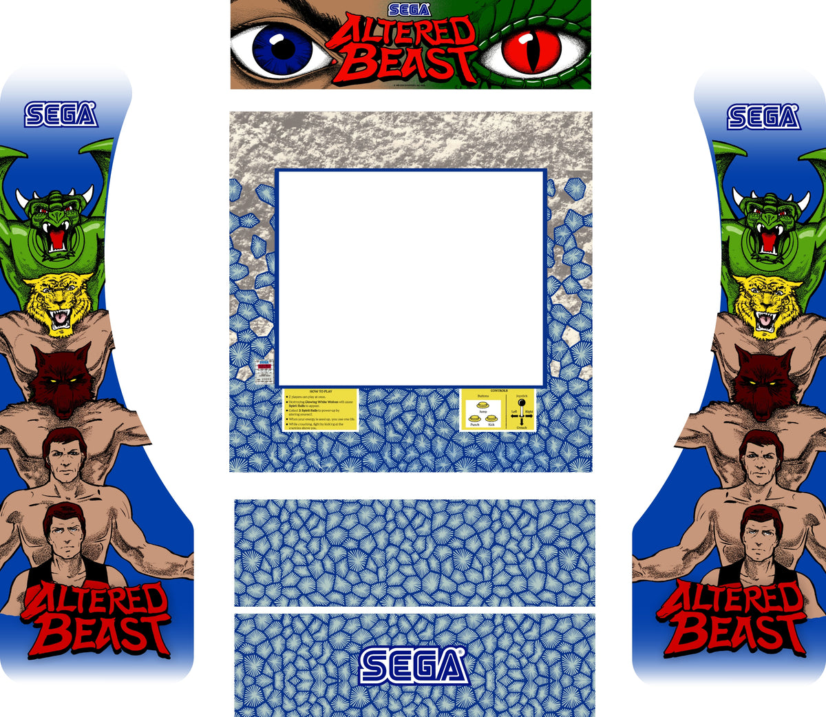 Altered Beast Arcade1Up Partycade Decal Kit – Escape Pod Online