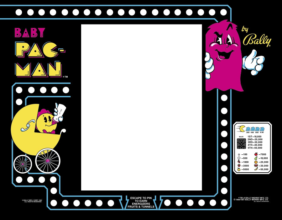 Baby Pac-Man Arcade Bezel – Escape Pod Online