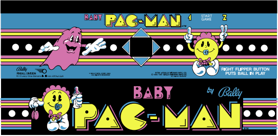 Baby Pac-Man Arcade Control Panel Overlay - CPO – Escape Pod Online