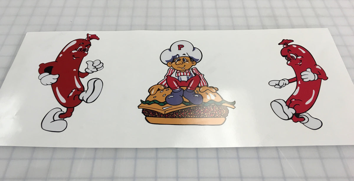 BurgerTime Kickplate Decal Set - Burger Time Front Art – Escape Pod Online