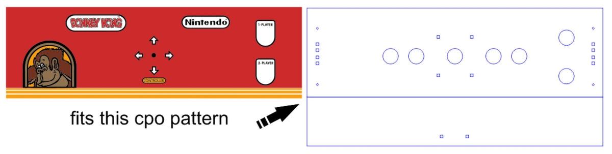 Multicade Donkey Kong Arcade Control Panel Overlay - DK Multi CPO ...