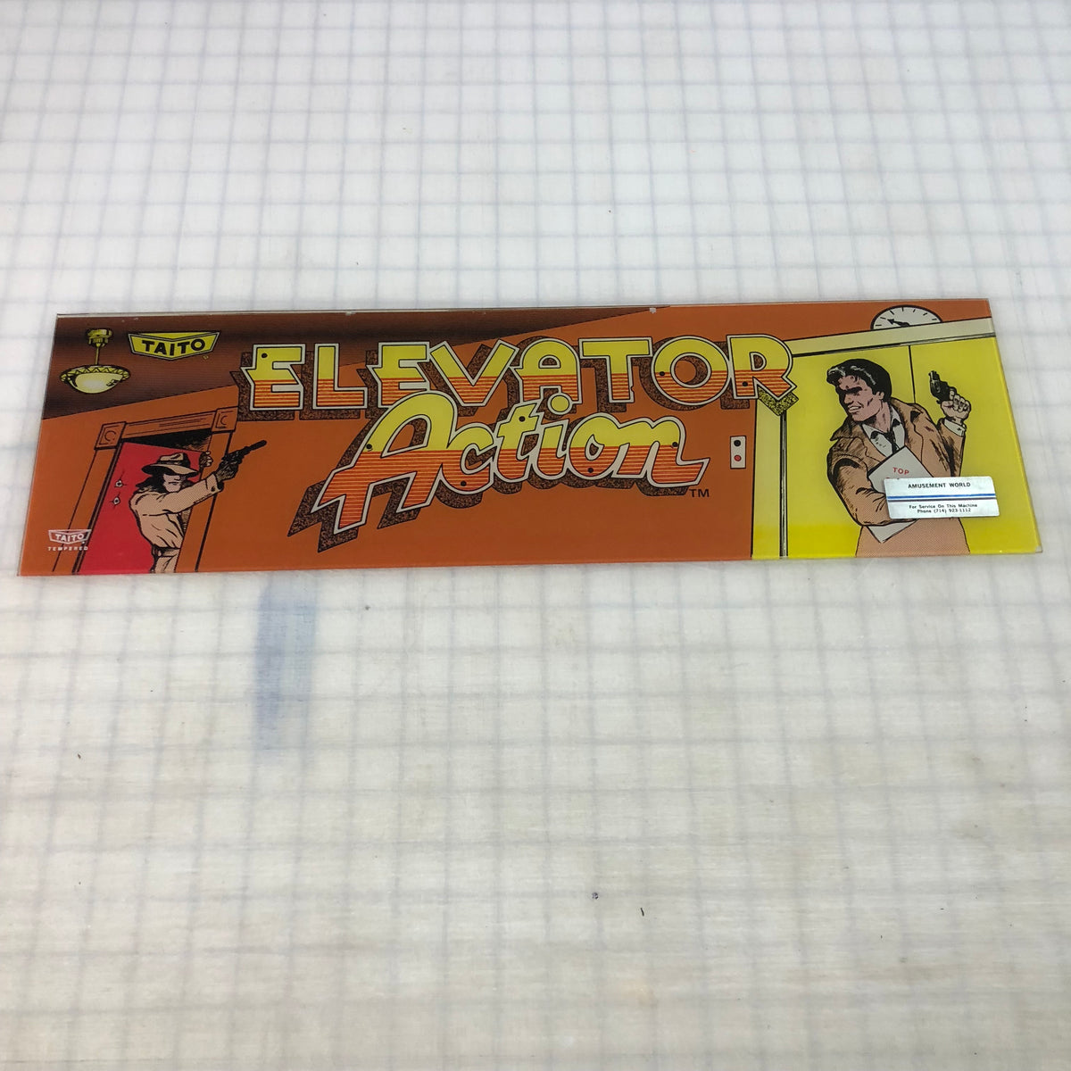 Vintage - Elevator Action Glass Arcade Marquee – Escape Pod Online
