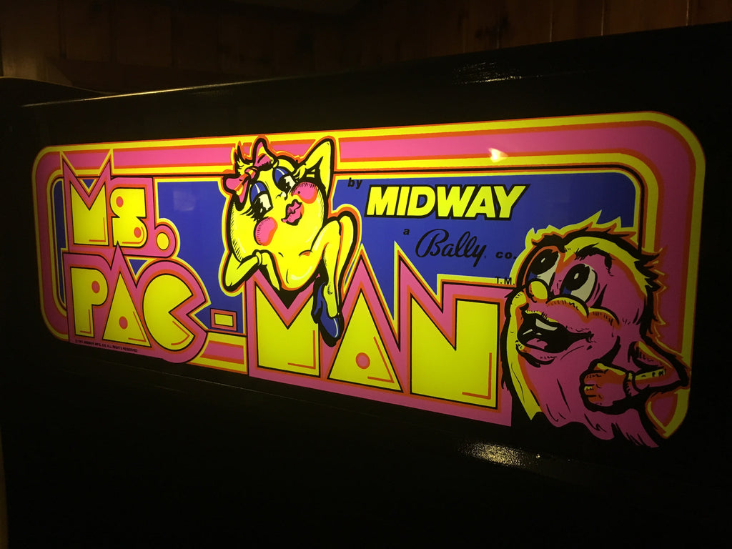 Ms. Pac-Man Plexi-Glass Marquee – Escape Pod Online