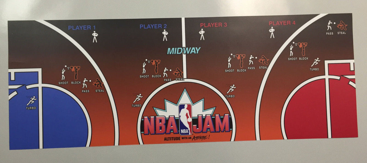 NBA Jam CPO - Control Panel Overlay - Premium Air Release Vinyl ...