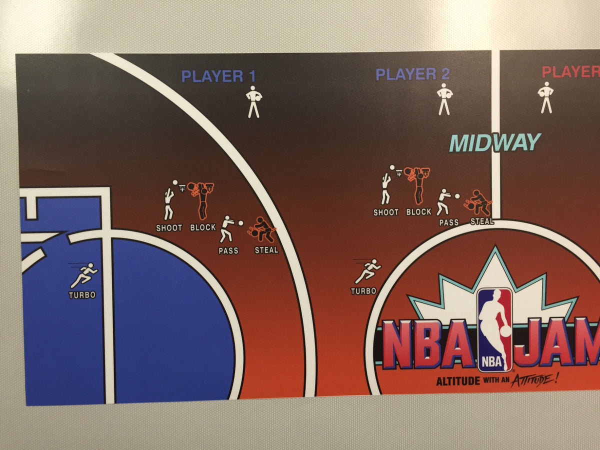 NBA Jam CPO - Control Panel Overlay - Premium Air Release Vinyl ...
