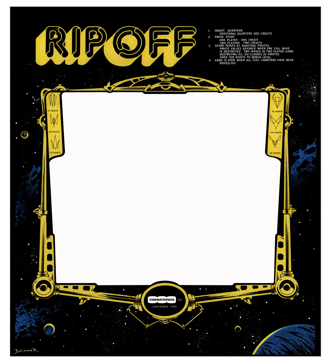 Rip Off Exterior Arcade Bezel – Escape Pod Online