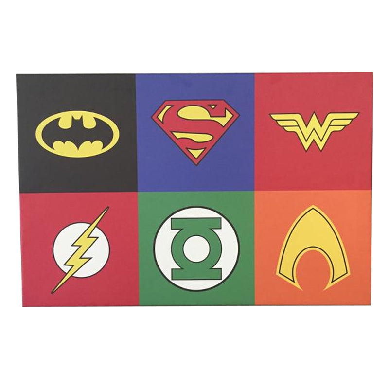 Superhero Emblems To Print DC Comics Superheroes Logos Silk Poster