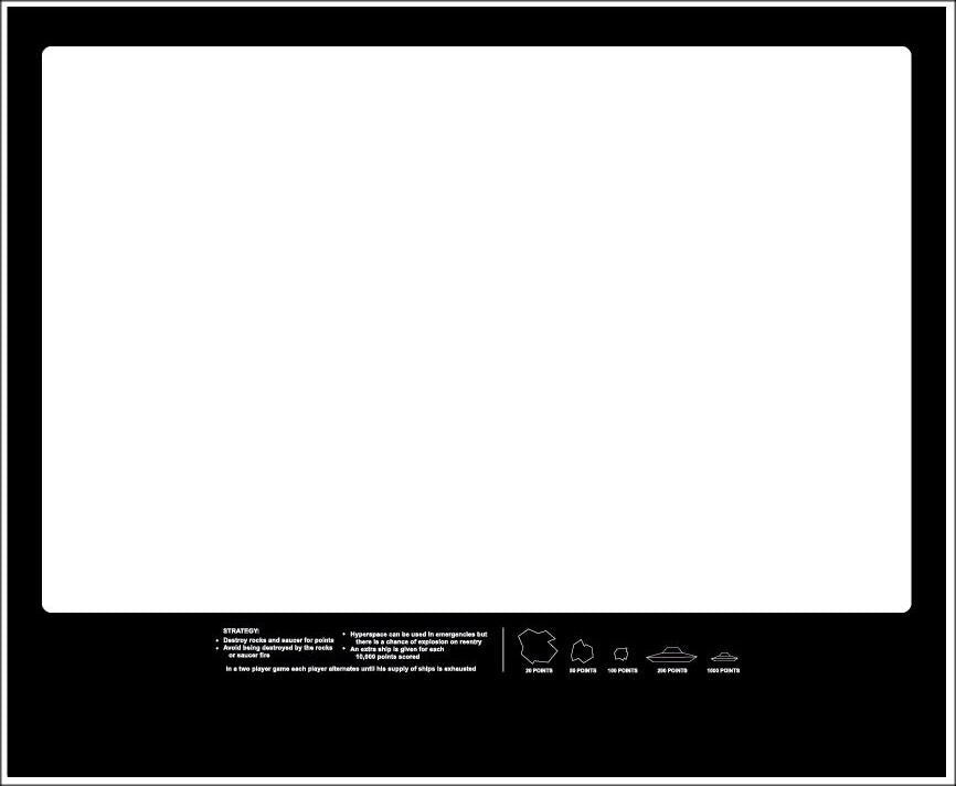 Asteroids Arcade Bezel – Escape Pod Online