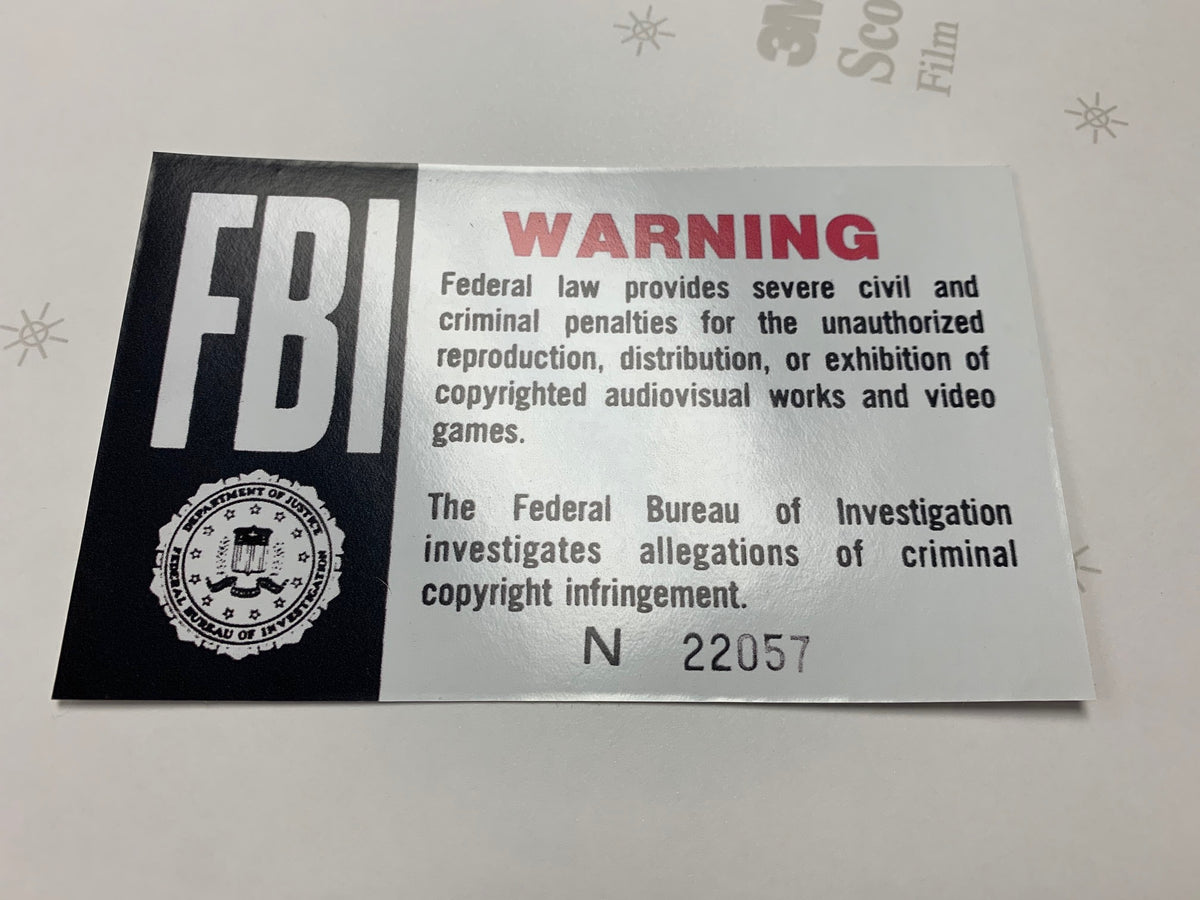 FBI Warning Arcade Sticker – Escape Pod Online