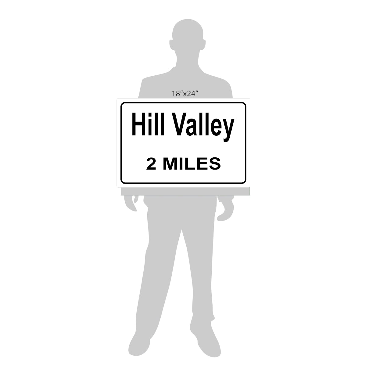Hill Valley 2 Miles Sign from Back to the Future – Escape Pod Online