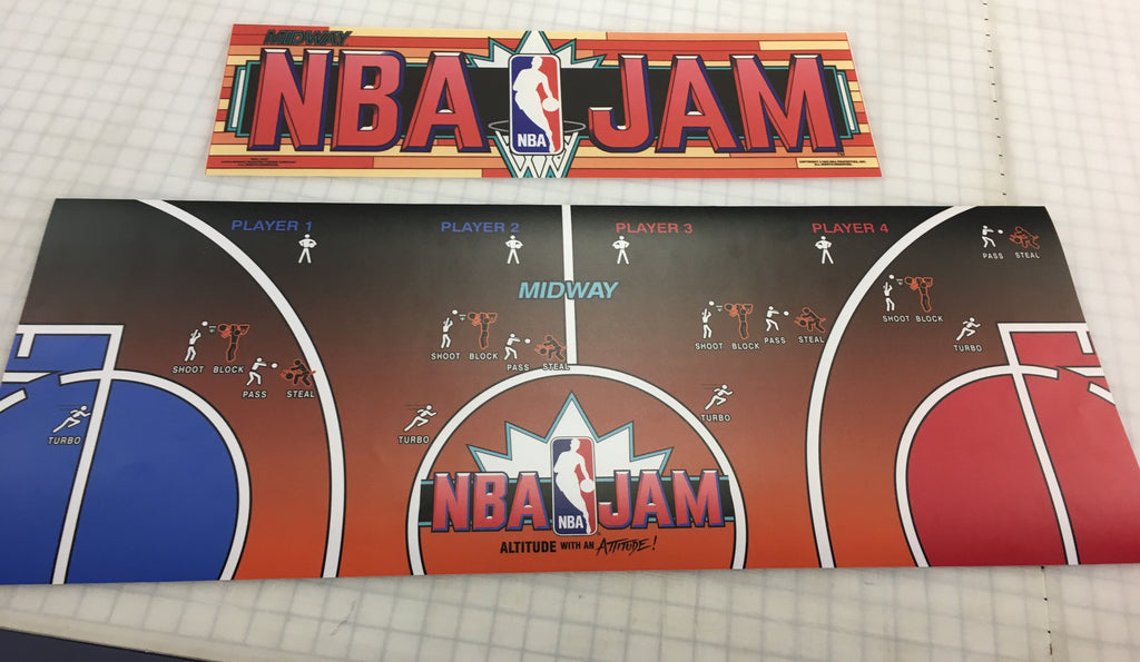 NBA Jam CPO - Control Panel Overlay - Premium Air Release Vinyl ...